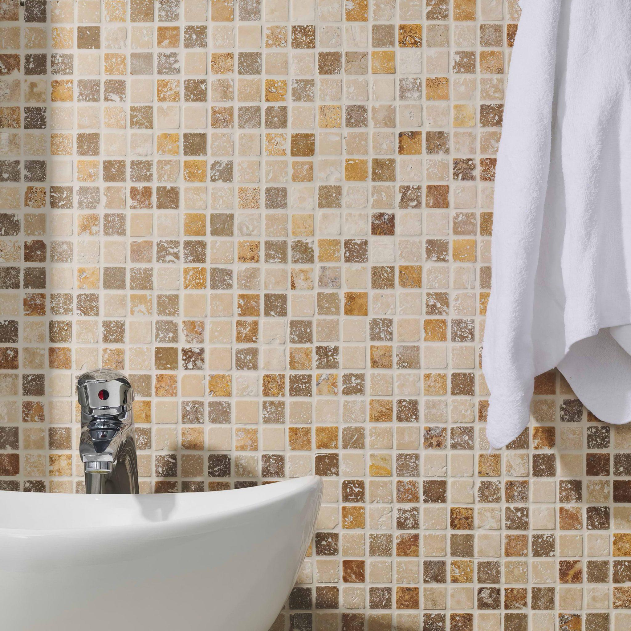 Travertin opus 4 formats 1er choix Clair salle de bain | Apex Pierre